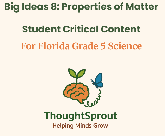 Big Idea 8: Properties of Matter Critical Content Student Guide ...