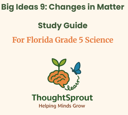 Big Idea 9 Changes in Matter: Study Guides (Florida 5th Grade Science ...